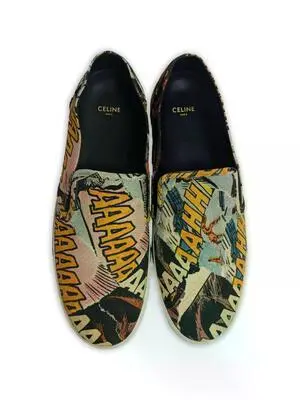 Celine Comic-print Slip-on Sneakers