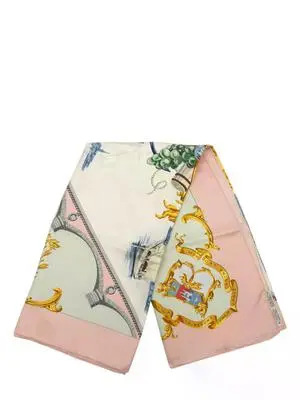 Hermès 20th Century Bordeaux Porte Oceane Silk Scarf 90 Scarves - Pink