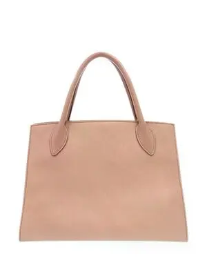 Prada Medium Saffiano Cuir Monochrome Top Handle Satchel - Brown
