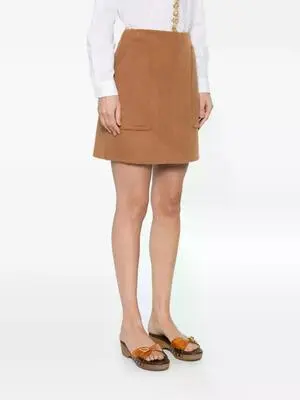 MAISON123 Camellia Patch Pockets Mini Skirt
