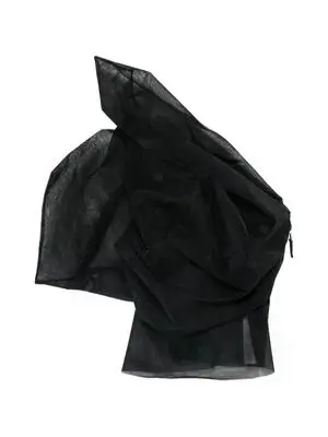 Rick Owens Asymmetric Draped Top - Black