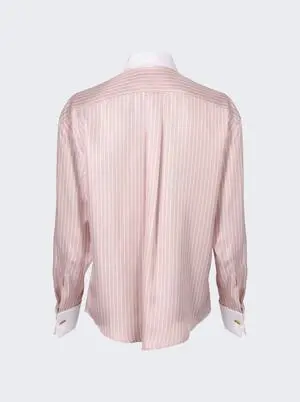 THE IRISH TWIN Michi Striped Silk Shirt