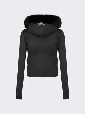 Balenciaga Furry Zip-up Hoodie