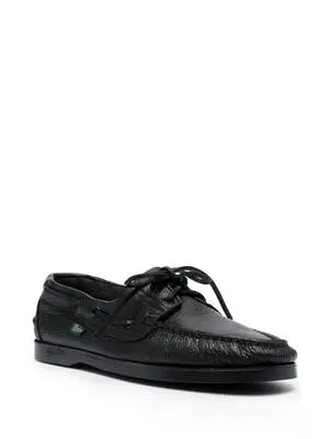 Paraboot Snakeskin-effect Leather Loafers - Black