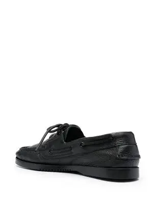 Paraboot Snakeskin-effect Leather Loafers - Black