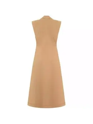 Veronica Beard Sleeveless Button-down Midi Shirt Dress
