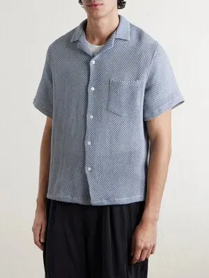 Portuguese Flannel Agora Camp-collar Cotton-blend Shirt