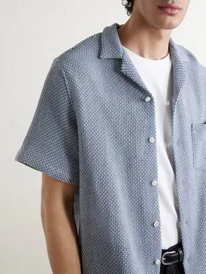 Portuguese Flannel Agora Camp-collar Cotton-blend Shirt