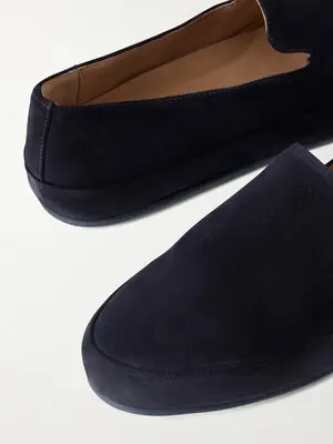 Mulo Evening Suede Loafers - Blue