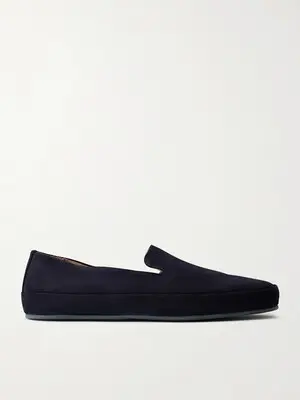 Mulo Evening Suede Loafers - Blue