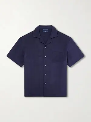 Thom Sweeney Camp-collar Silk Shirt