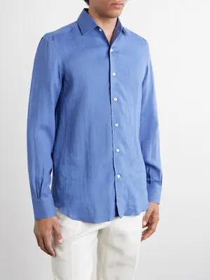 Thom Sweeney Linen Shirt - Blue