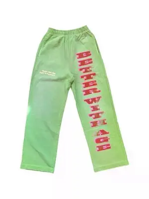 BETTER WITH AGE Logo-print Track Pants