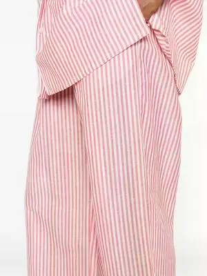 RIVIERA Striped Wide-leg Pants - Red