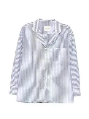 RIVIERA Striped Pattern Shirt - Blue