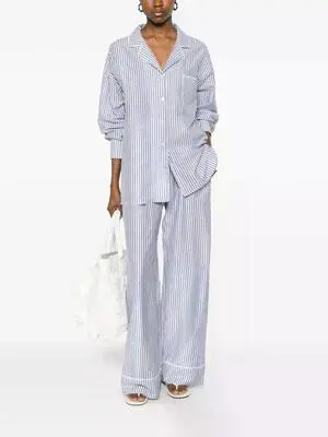 RIVIERA Striped Pattern Shirt - Blue