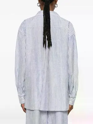 RIVIERA Striped Pattern Shirt - Blue