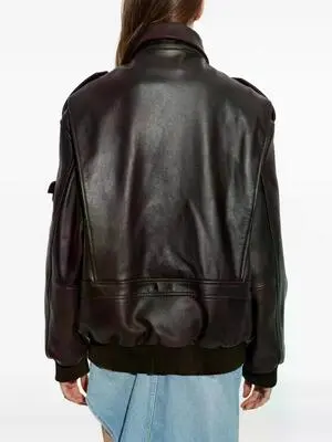 Coperni Leather Epaulette-detail Jacket - Brown