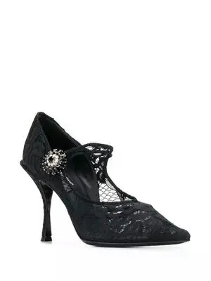 Dolce & Gabbana Mary Jane Lace Pumps