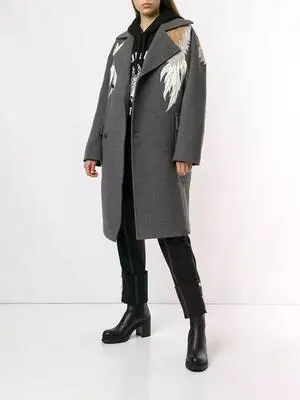 PORTS V Appliqué Oversized Coat