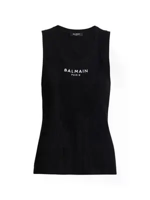 Balmain Paris Embroidered Vest Top