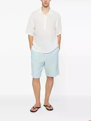 120% Lino Drawstring-waist Linen Shorts