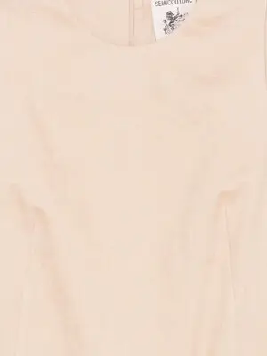 SEMICOUTURE Sheena Linen Mini Dress - Beige