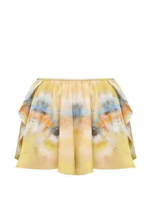Zimmermann Alchemy Silk Shorts - Yellow