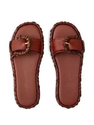 Zimmermann Alchemy Leather Sandals - Brown