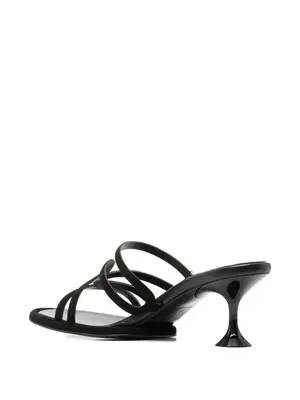 SERGIO ROSSI Suede Strappy Heel Sandals - Black