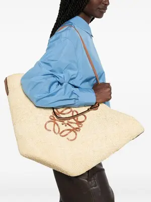 Loewe Anagram Raffia Large Tote - Beige