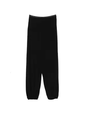 Emporio Armani Wide-leg Trousers - Black