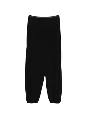 Emporio Armani Wide-leg Trousers - Black