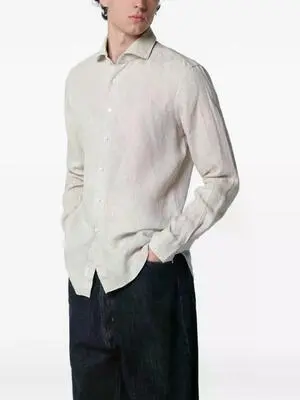 XACUS Long-sleeved Linen Shirt - Neutrals