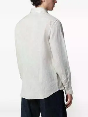 XACUS Long-sleeved Linen Shirt - Neutrals