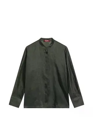 Max Mara Mandarin-collar Long-sleeve Shirt