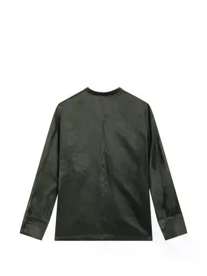 Max Mara Mandarin-collar Long-sleeve Shirt
