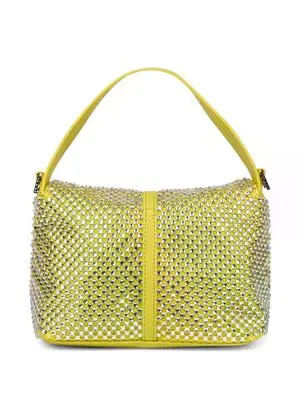 Gcds Mini Mega Comma Crystal-embellished Shoulder Bag - Yellow