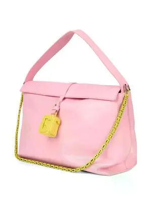 Gcds Mega Comma Logo-plaque Shoulder Bag - Pink