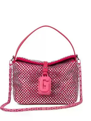 Gcds Mini Mega Comma Crystal-embellished G-lock Clutch - Pink