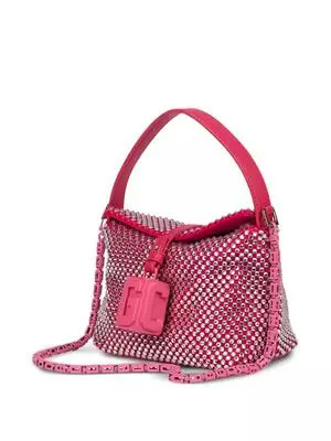 Gcds Mini Mega Comma Crystal-embellished G-lock Clutch - Pink
