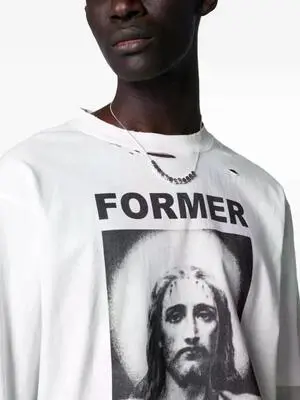 DAGGER Print-detail Round-neck T-shirt