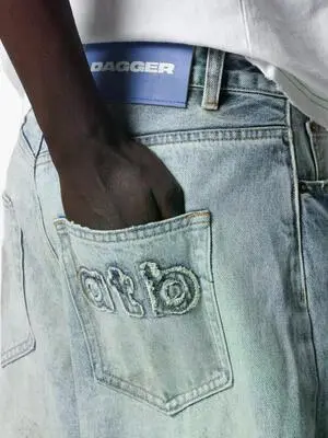 DAGGER Johnny Distressed-finish Wide Leg Jeans