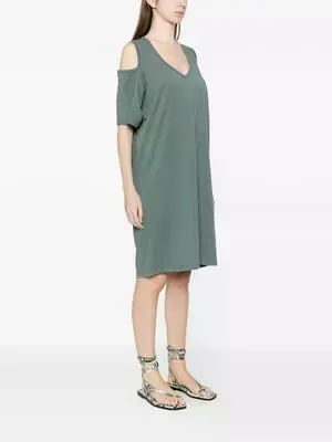 DEHA V-neck Cold-shoulder Mini Dress