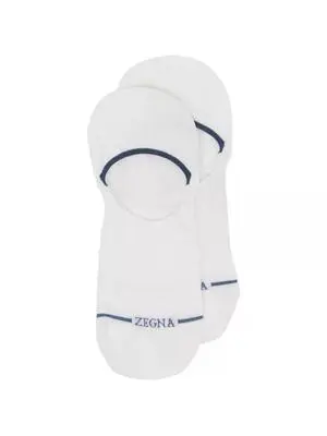 Zegna Logo Socks - Neutrals