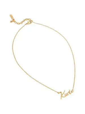 Kurt Geiger Logo Pendant Necklace - Gold