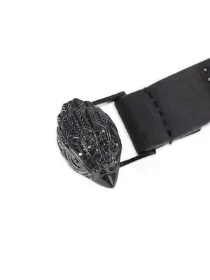 Kurt Geiger Embellished Buckle Belt - Black
