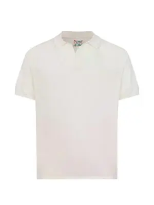MC2 SAINT BARTH Sloan Buttonless Knitted Polo Shirt - Neutrals
