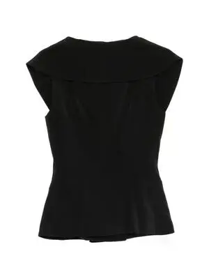 SIMONA CORSELLINI Button-embellishment Waistcoat - Black