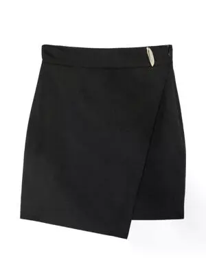 SIMONA CORSELLINI Wrap-style Asymmetric Mini Skirt - Black